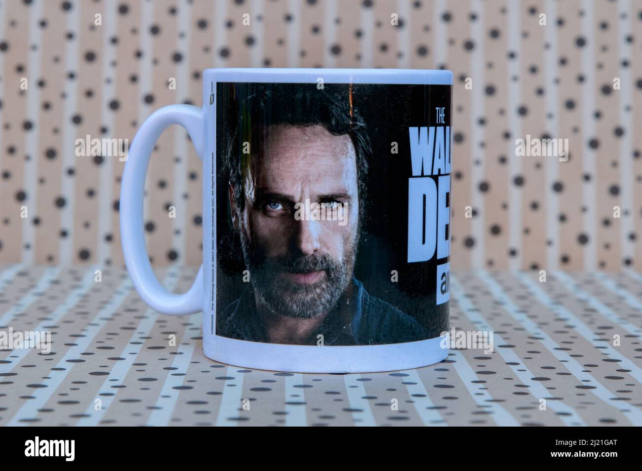 Close Up Walking Dead Cup With Rick Grimes At Amsterdam The Netherlands ...