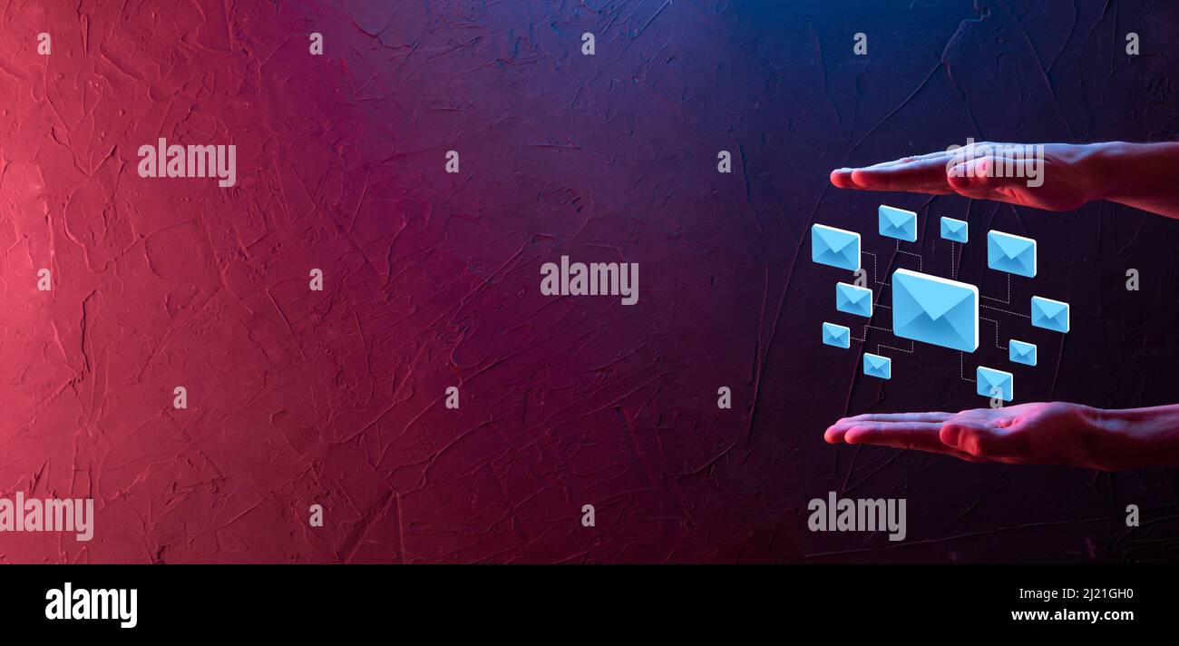 Email and user icon,sign,symbol marketing or newsletter concept ...