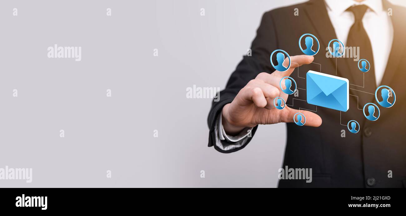 Email and user icon,sign,symbol marketing or newsletter concept ...
