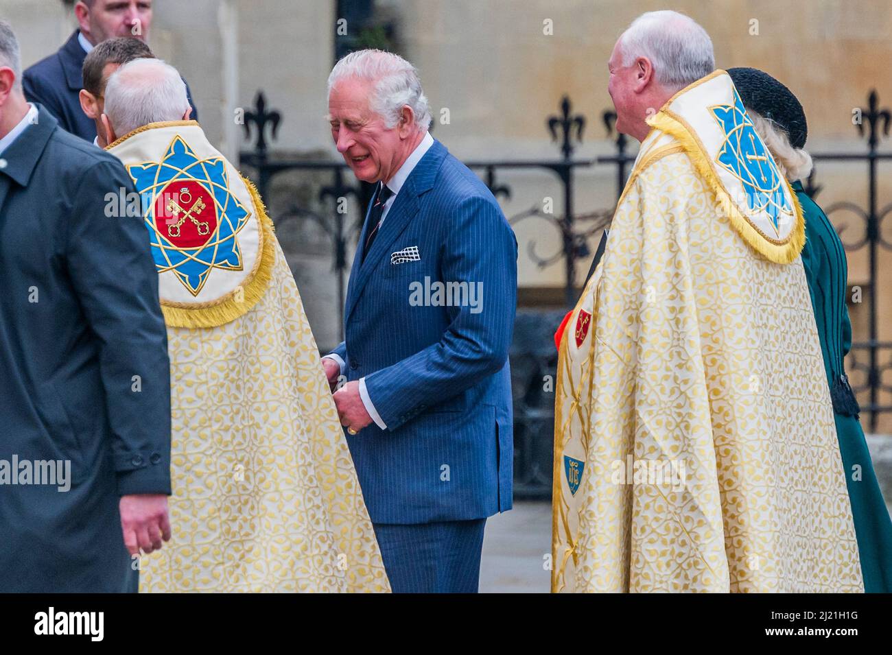 London, UK. 29th Mar, 2022. Prince Charles arrives - A memorial service ...