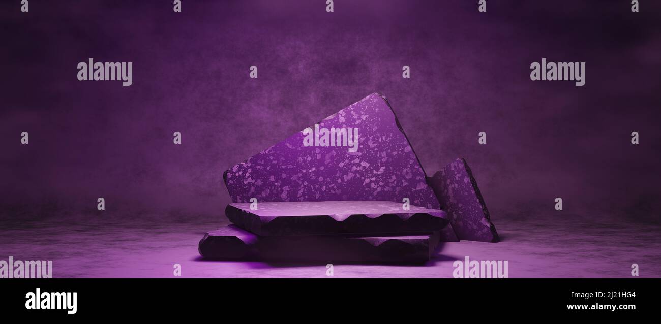 Abstract Studio Scene Dark Showcase Podium Pedestal Moody Dark Neon ...