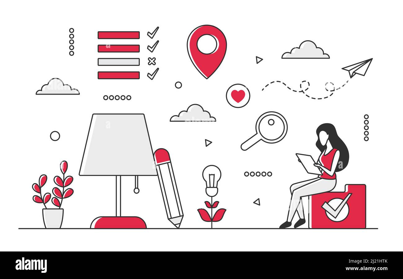 Business task management process. Time planning and assigment ...