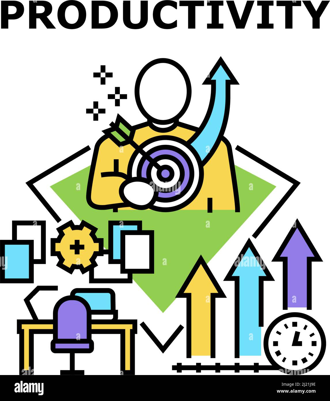 Productivity Vector Concept Color Illustration Stock Vector Image & Art ...