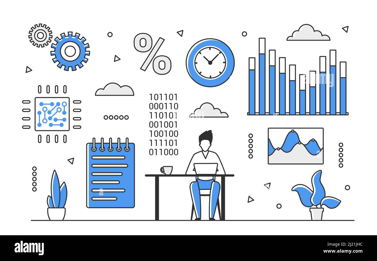 Financial market evolution and analytics. Business economic stock ...