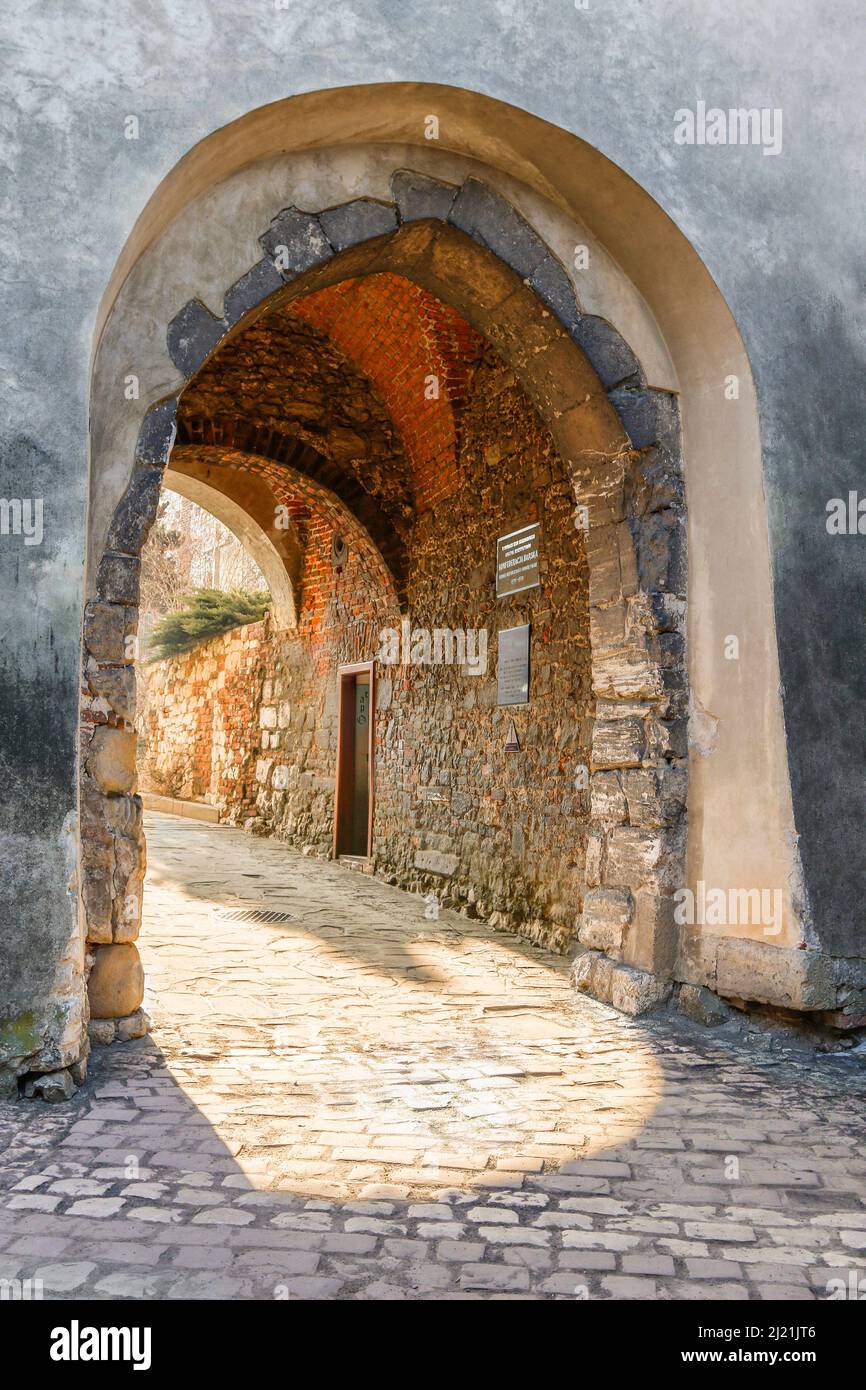 Entrance to The Benedictine Abbey in Tyniec, Krakow, Poland Stock Photo ...
