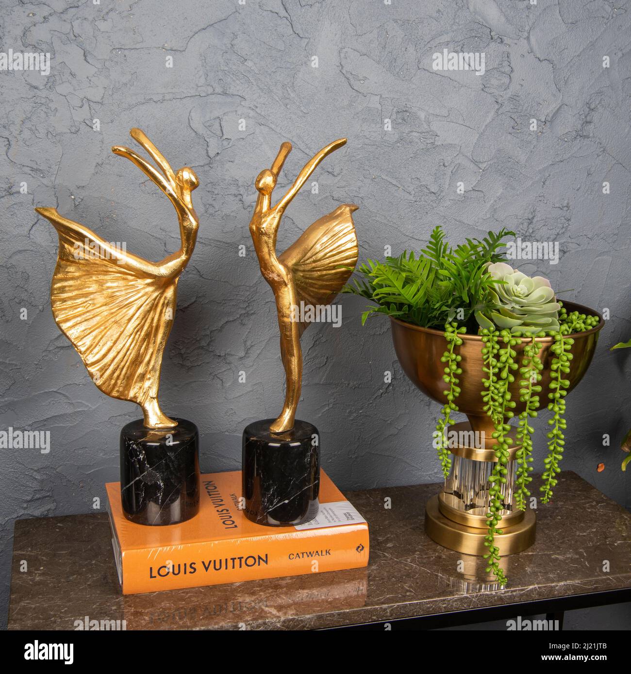 modern interior decorative elements with bale dancer figures Stock ...