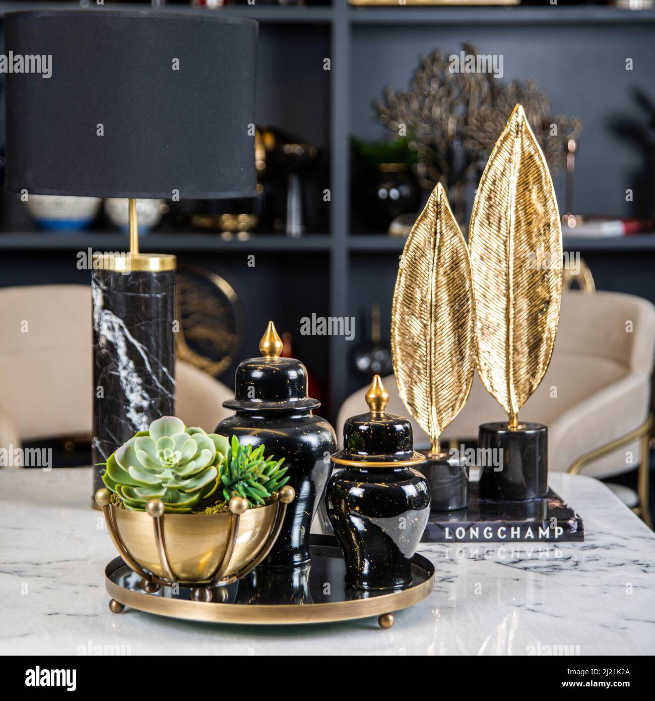 modern interior decorative elements with luxury design Stock Photo - Alamy