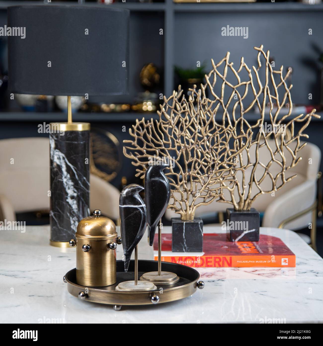 modern interior decorative elements with luxury design Stock Photo - Alamy