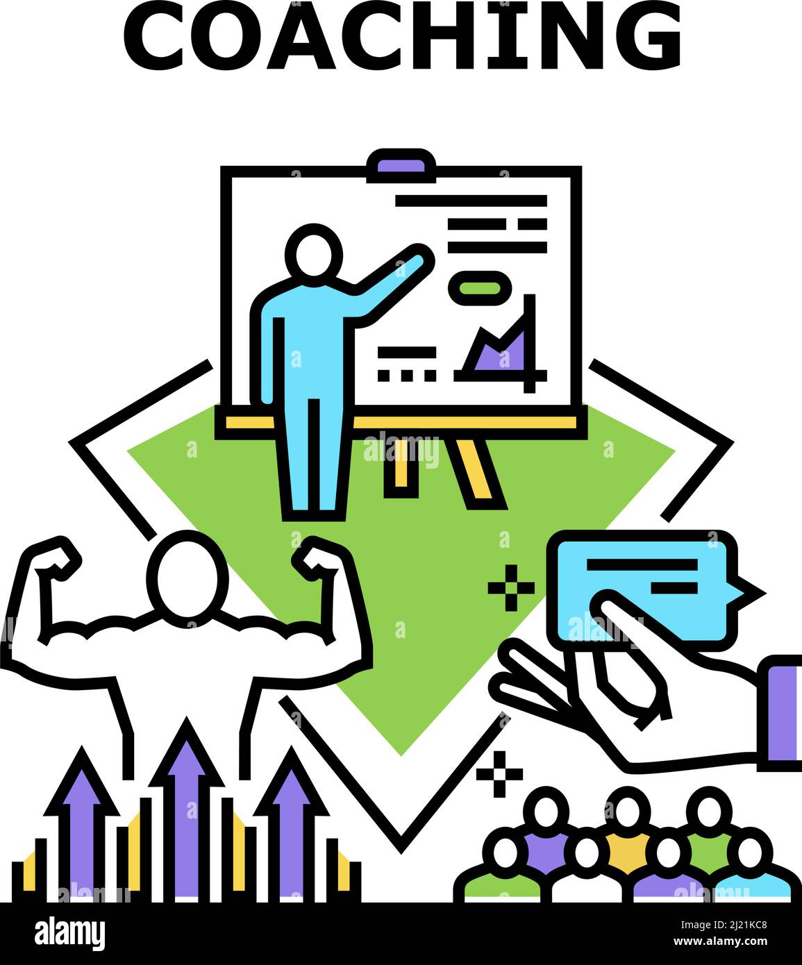 Coaching Consulting Vector Concept Illustration Stock Vector Image ...