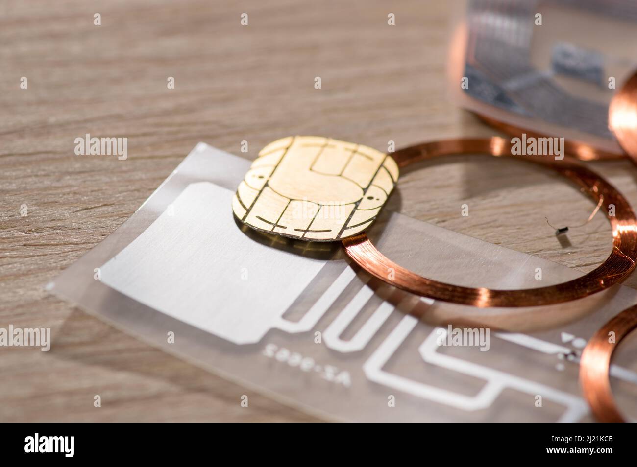 Different chip types with contact chip, RFID chip and other ID ...