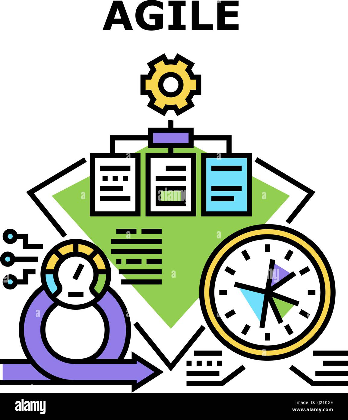 Agile Development Process Vector Illustration Stock Vector Image & Art ...