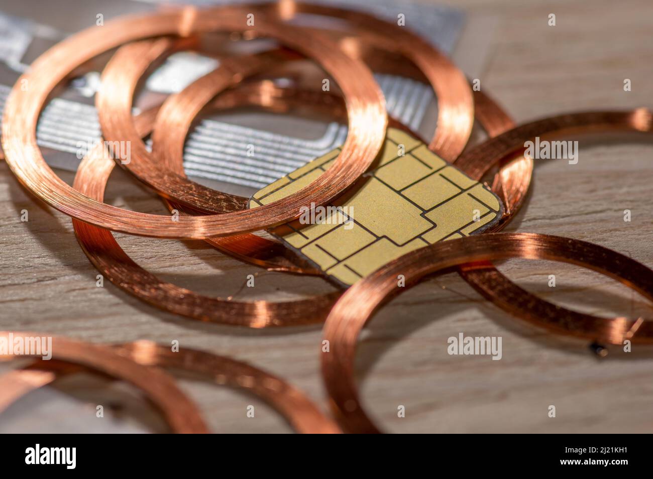 Different chip types with contact chip, RFID chip and other ID ...