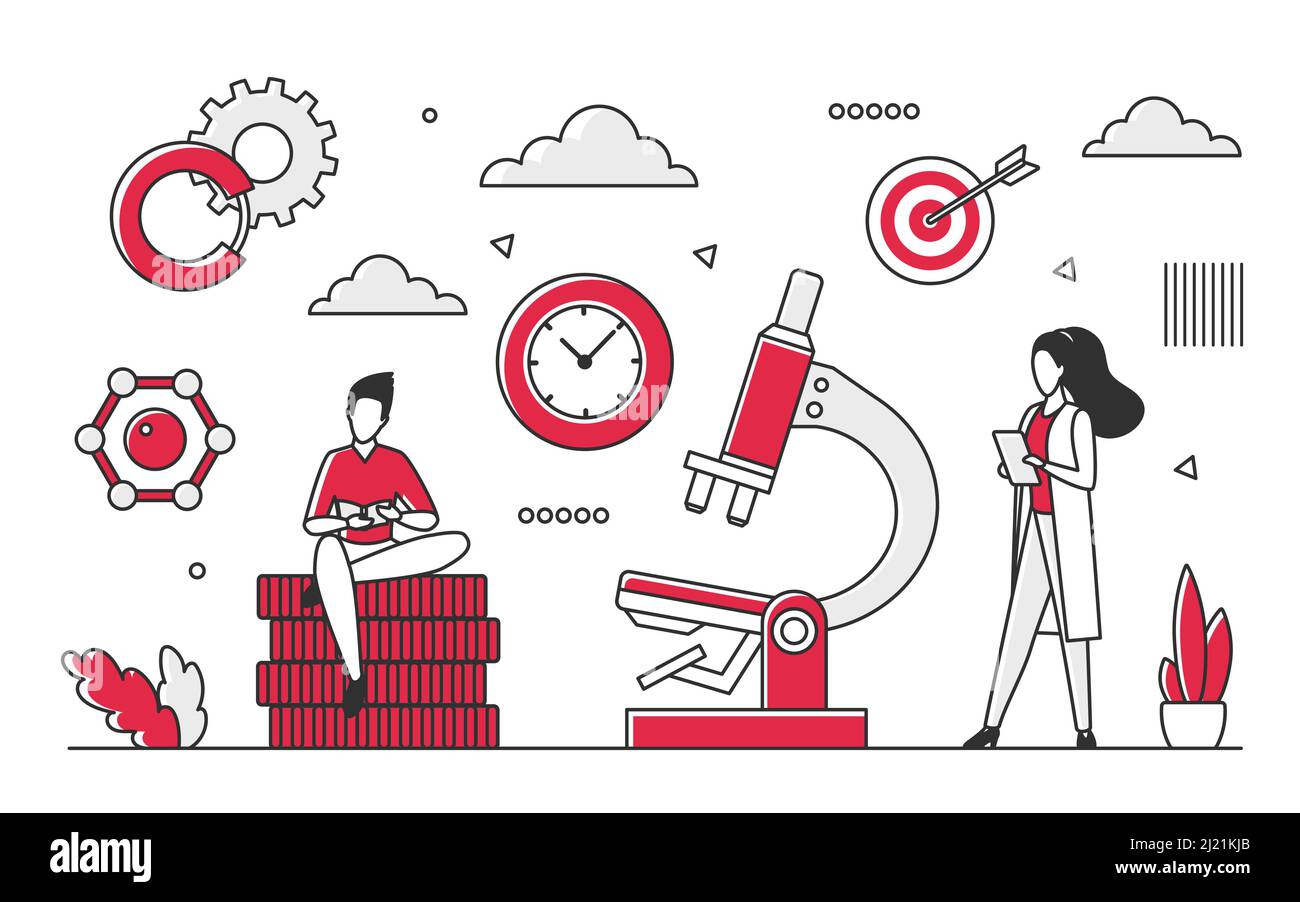 Experiment biological chemist Stock Vector Images - Alamy