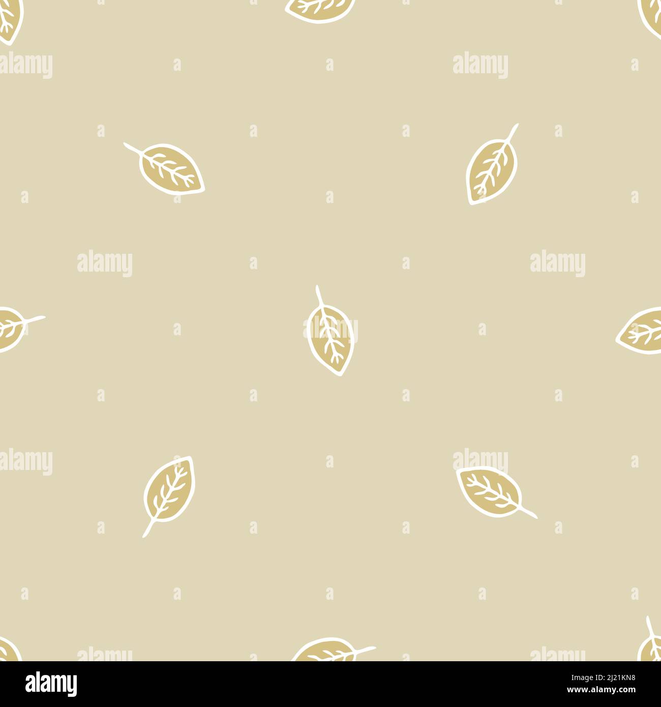 Gender neutral foliage seamless vector background. Simple whimsical 2 ...