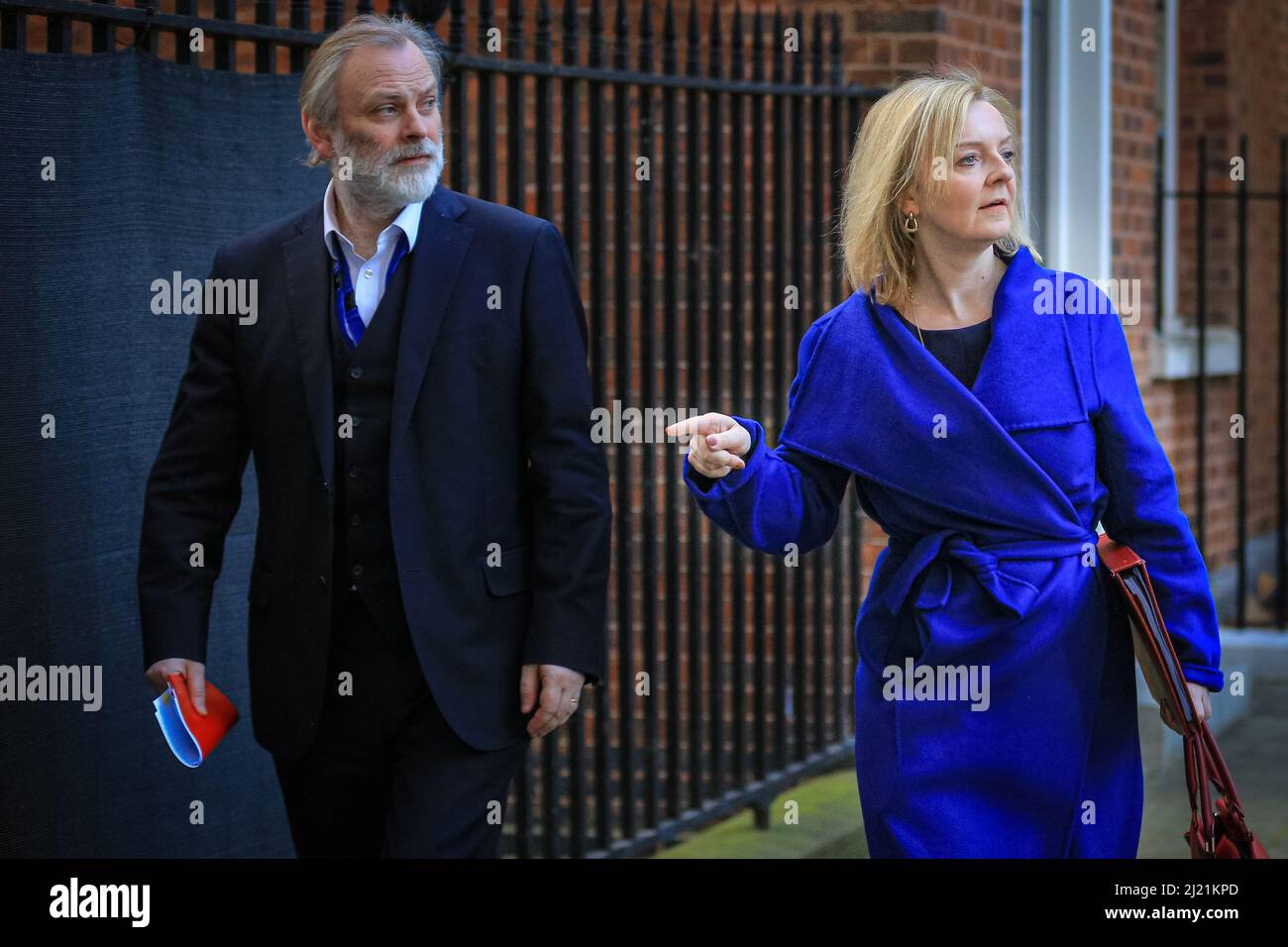 Liz Truss, MP, Foreign Secretary, with Sir Tim Barrow, Political ...