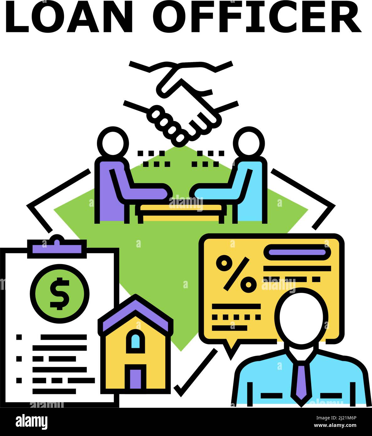 Loan Officer Vector Concept Color Illustration Stock Vector Image & Art ...