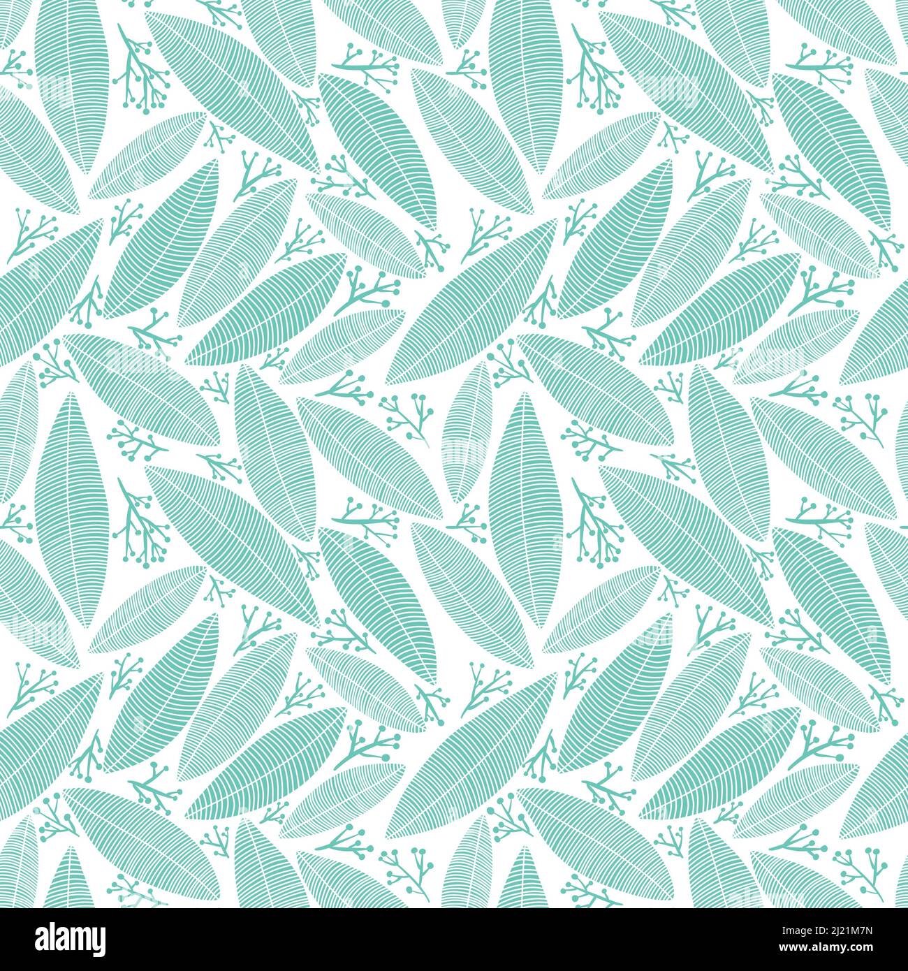 Seamless leaves and branches pattern for fabrics and textiles and cards ...