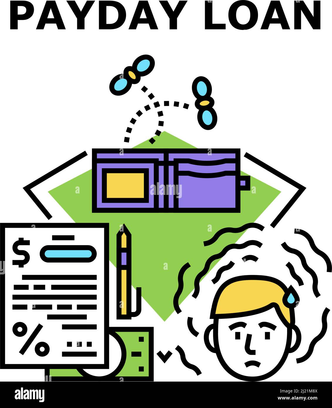 Payday Loan Vector Concept Color Illustration Stock Vector Image & Art ...