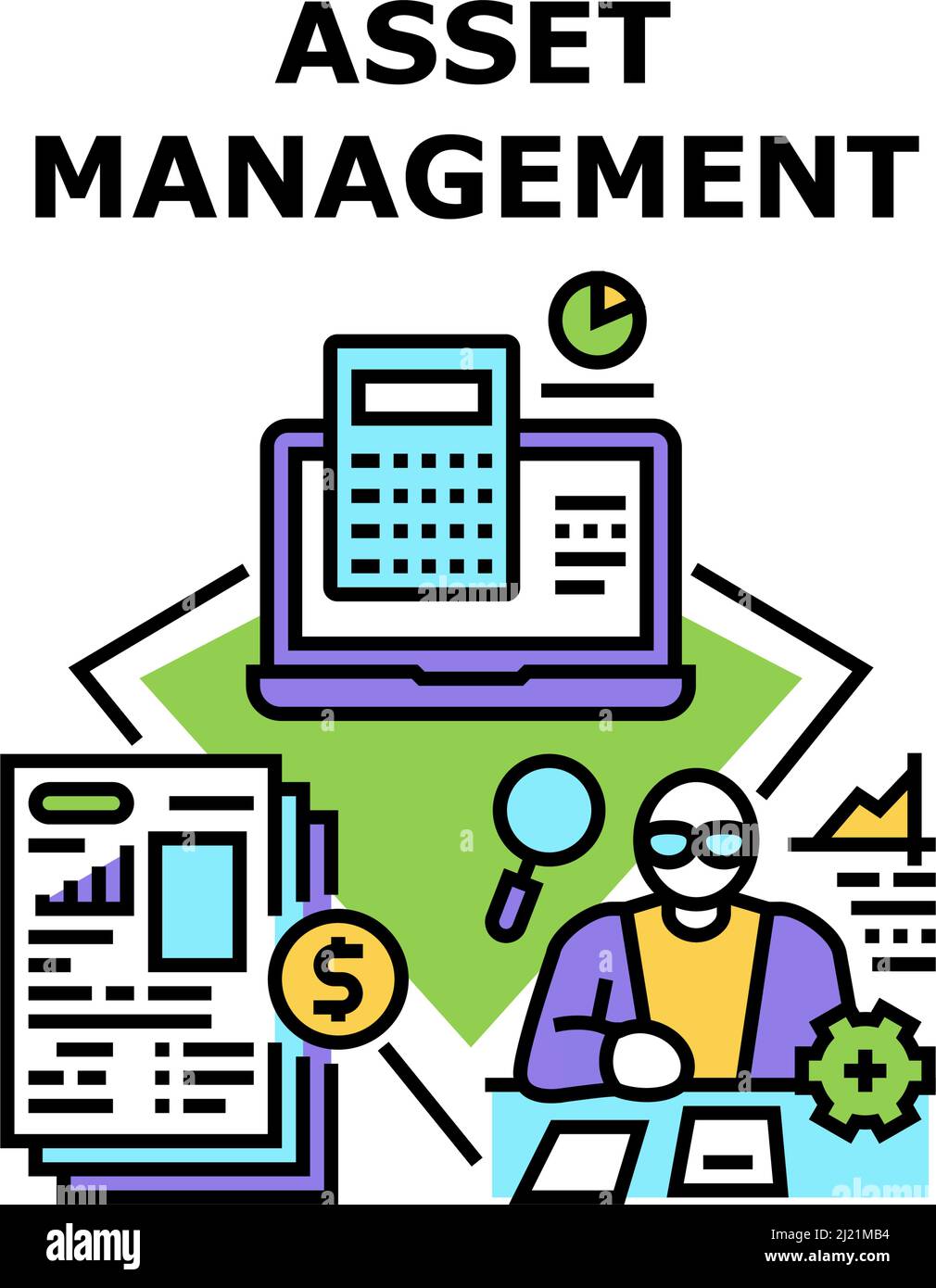 Asset Management Vector Concept Color Illustration Stock Vector Image ...