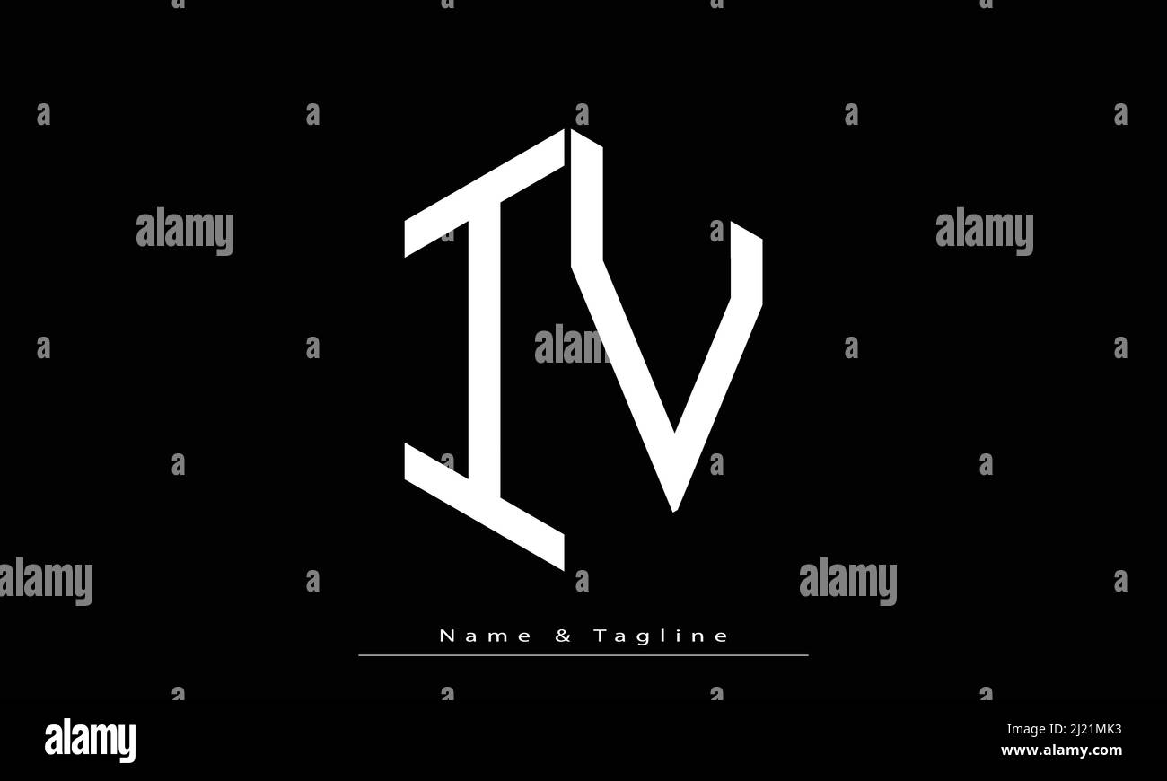 Alphabet letters Initials Monogram logo IV , VI Stock Vector Image ...