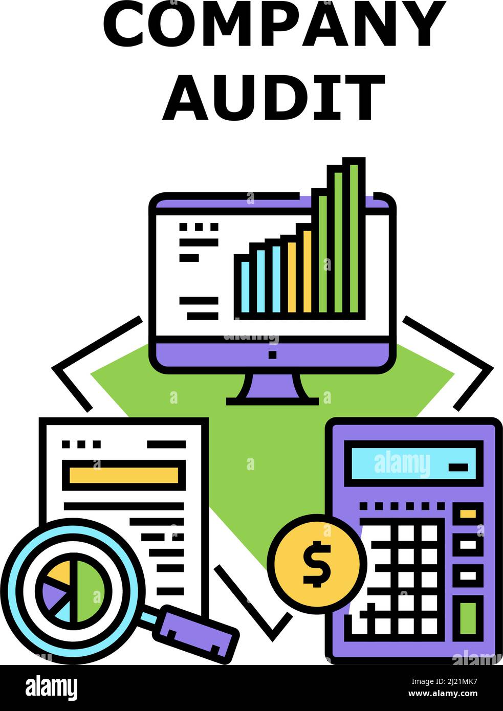 Company Audit Vector Concept Color Illustration Stock Vector Image ...
