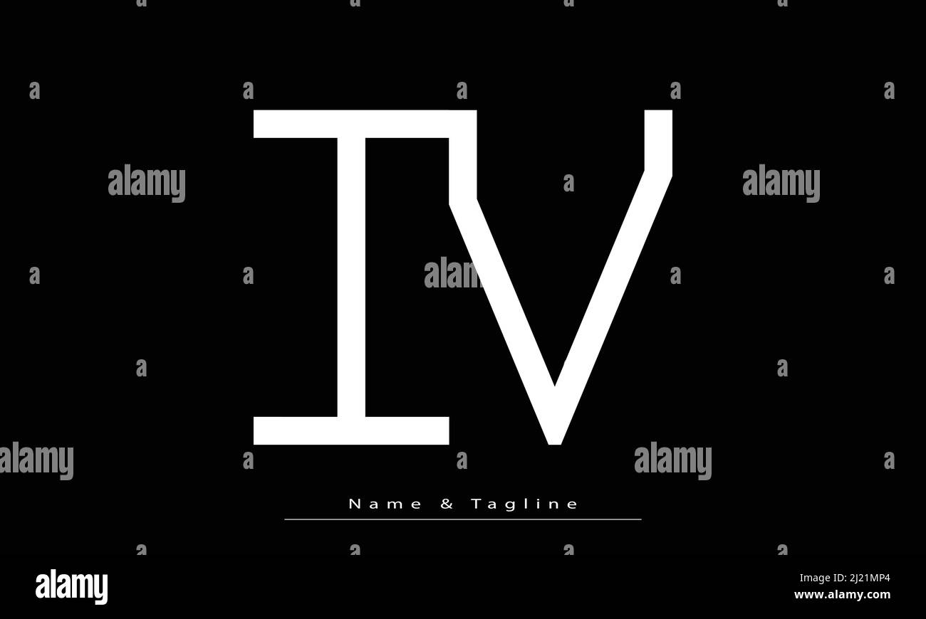 Letter iv logo Black and White Stock Photos & Images - Alamy