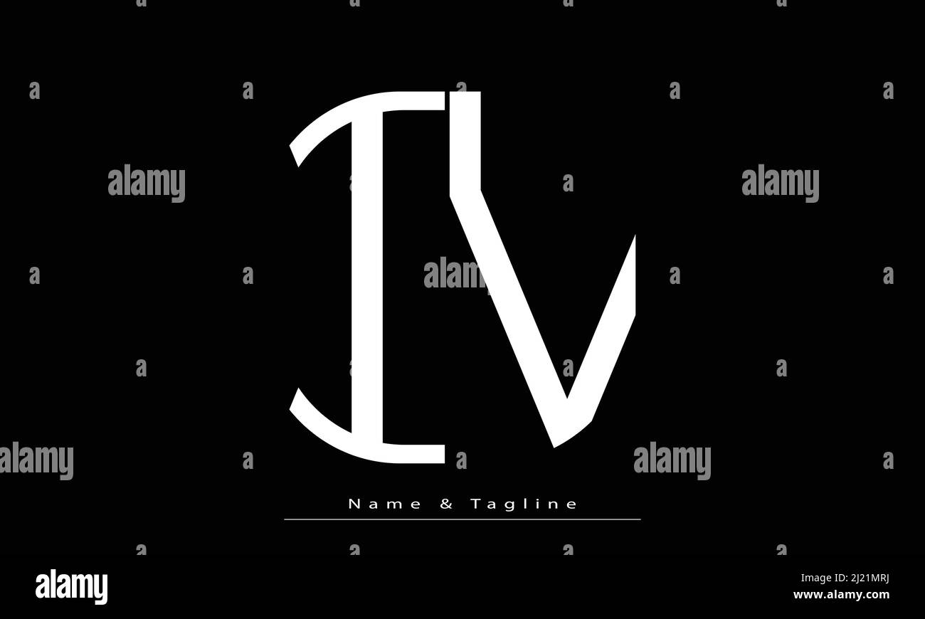 Letter iv logo Black and White Stock Photos & Images - Alamy