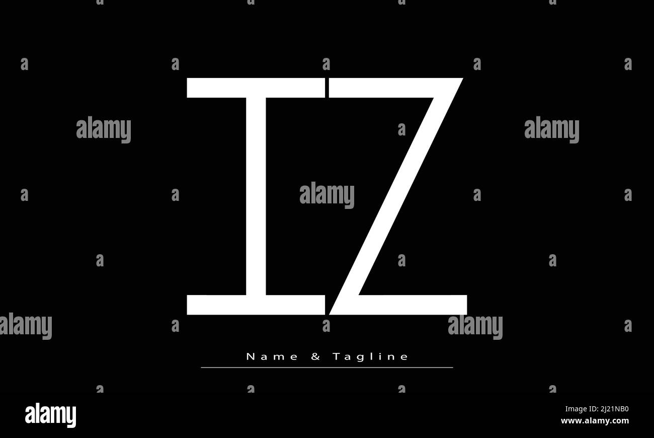 Alphabet letters Initials Monogram logo IZ , ZI Stock Vector Image ...