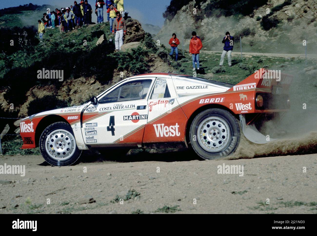 Carlo Capone (ITA) Sergio Cresto (USA) Lancia Rally 037 GrB Tre ...