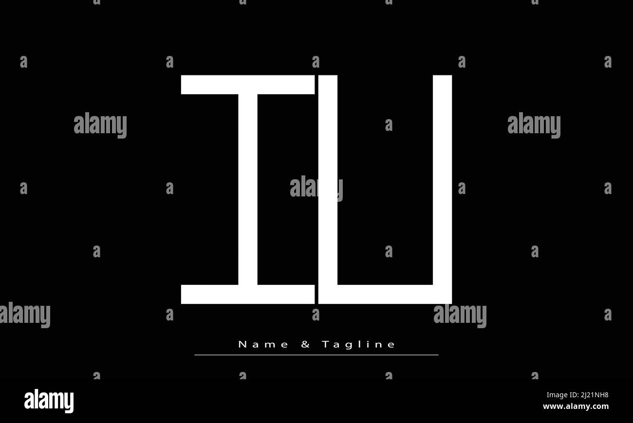 Alphabet letters Initials Monogram logo IU , UI Stock Vector Image ...