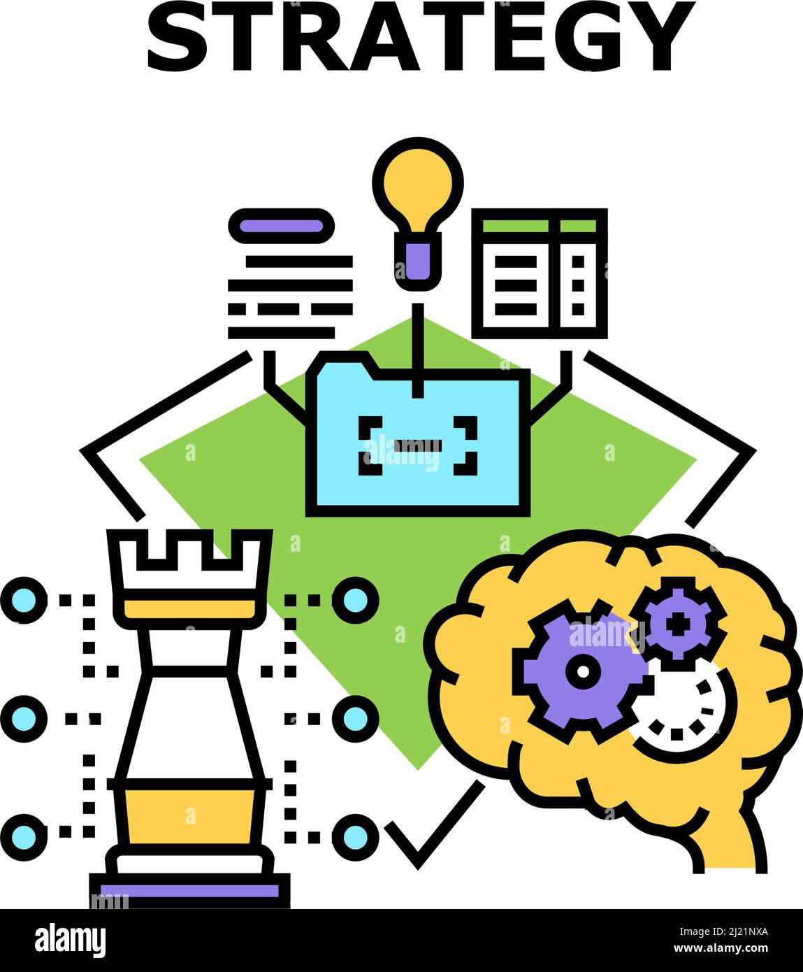 Strategy Plan Vector Concept Color Illustration Stock Vector Image ...