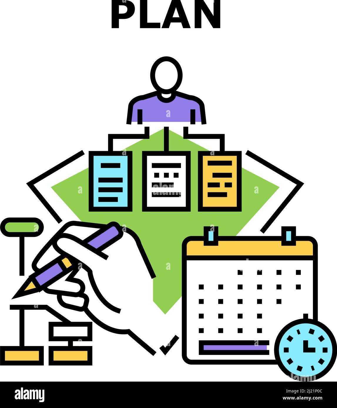 Plan Development Vector Concept Color Illustration Stock Vector Image ...