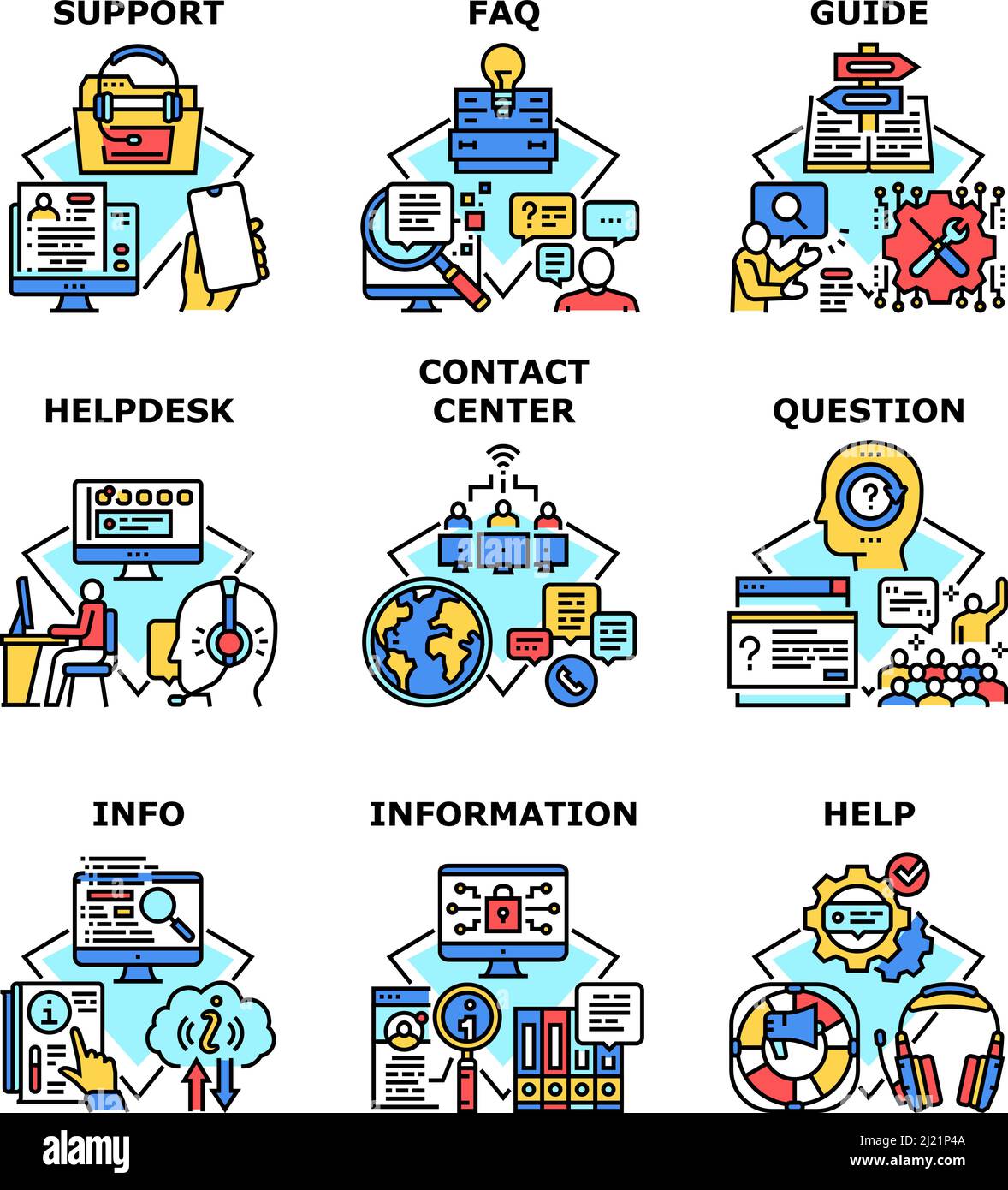 Call center workstation Stock Vector Images - Alamy