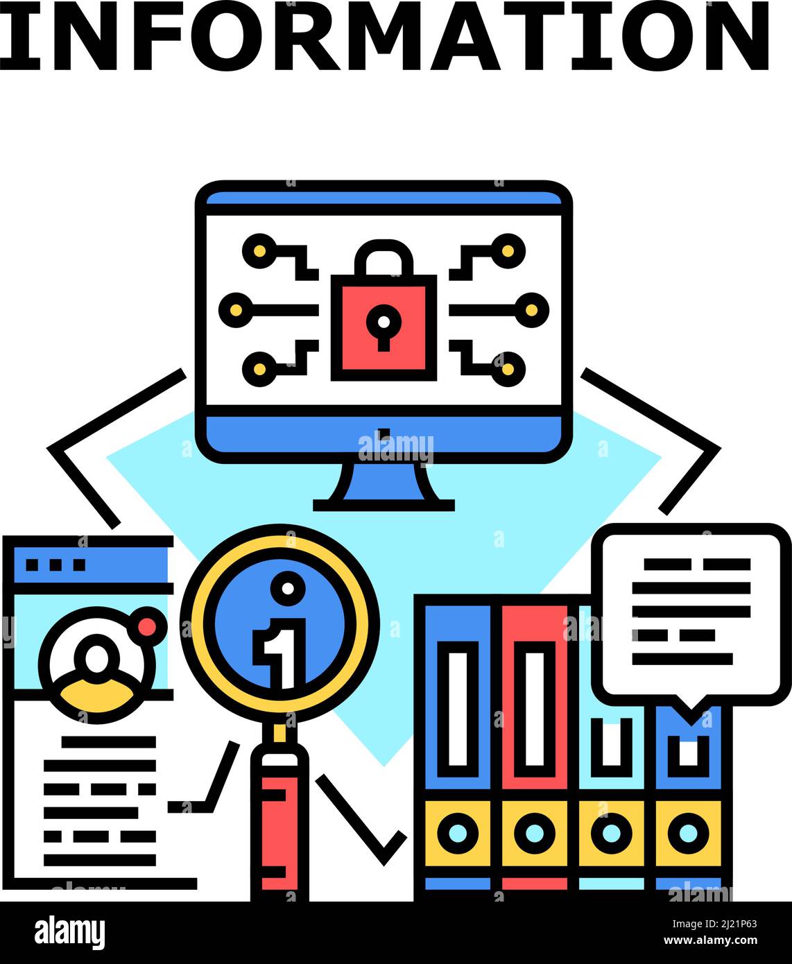Information Vector Concept Color Illustration Stock Vector Image & Art ...