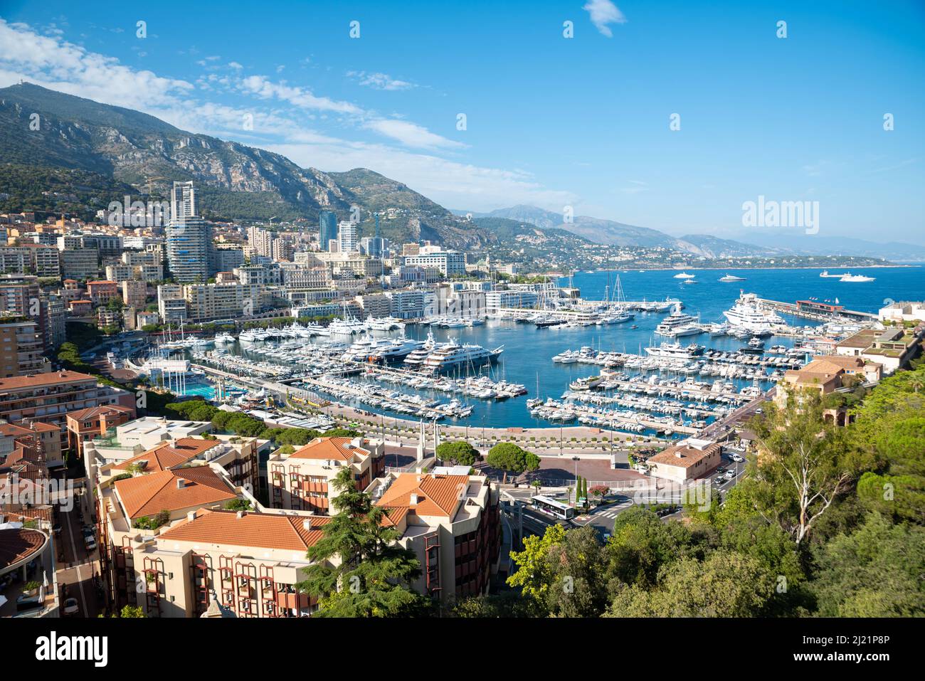 View of the Monaco from Prince's Palace Stock Photo - Alamy