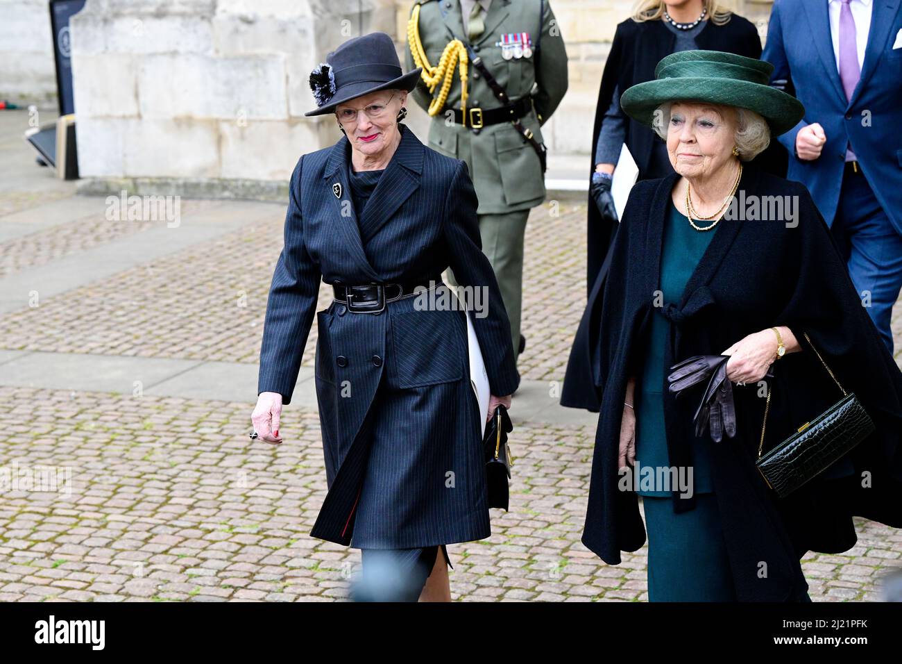 London, UK, 29th March, 2022. Queen Margrethe II of Denmark and ...