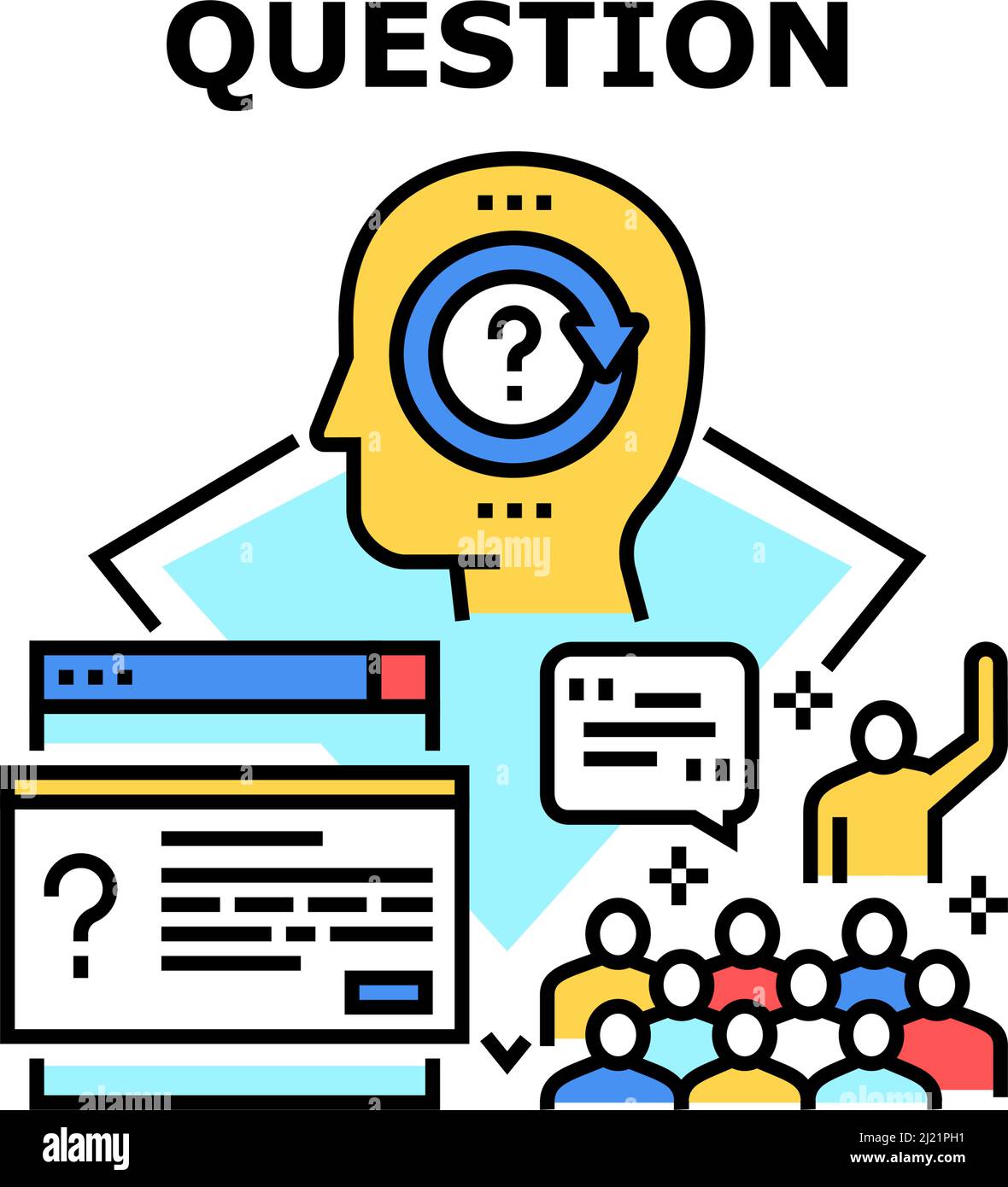 Question Ask Vector Concept Color Illustration Stock Vector Image & Art ...