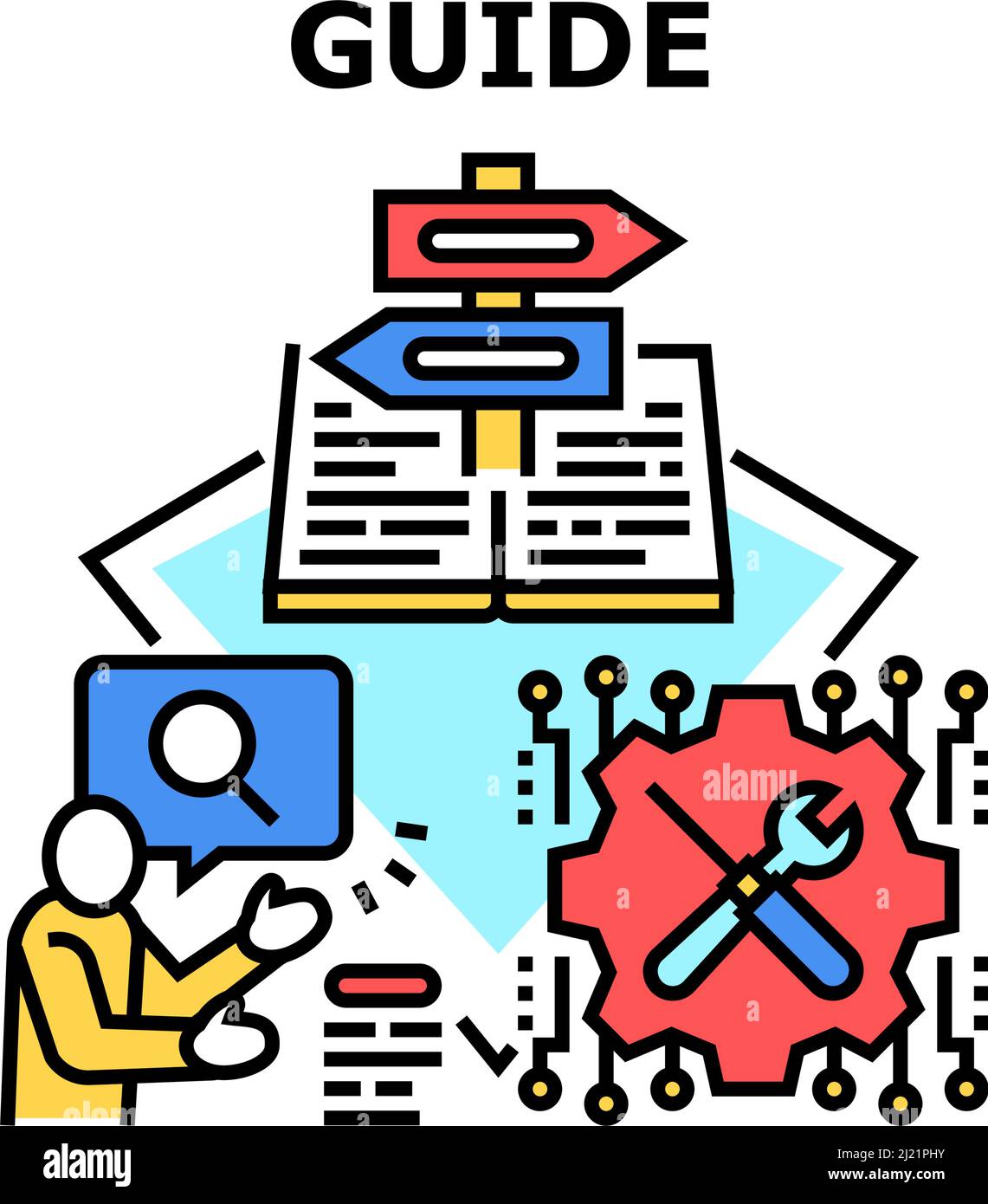 Guide Advice Vector Concept Color Illustration Stock Vector Image & Art ...