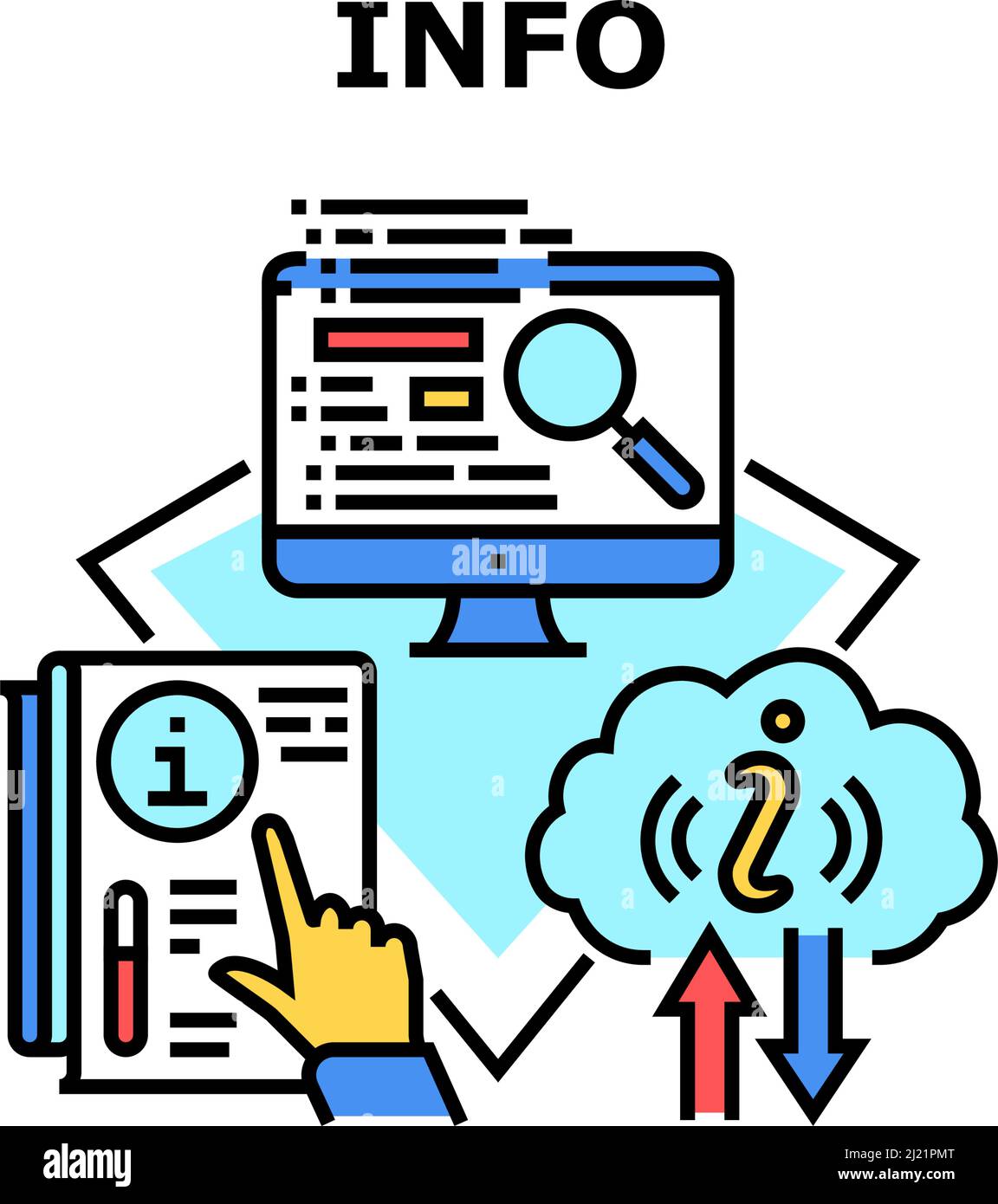 Info Search Vector Concept Color Illustration Stock Vector Image & Art ...