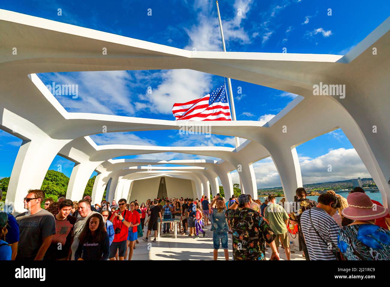 HONOLULU, OAHU, HAWAII, UNITED STATES - AUGUST 21, 2016: Tourists at ...