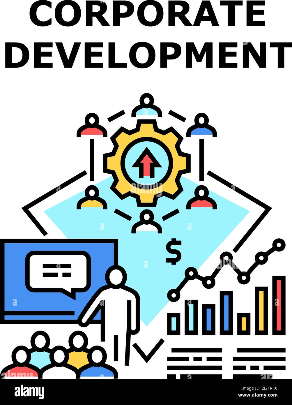 Corporate Development Vector Concept Illustration Stock Vector Image ...