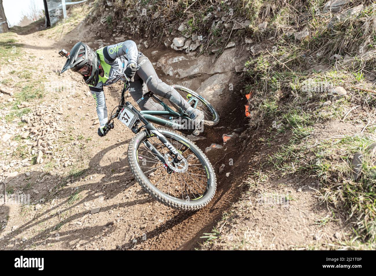 Lourdes, France : 2022 March 27 : SLACK Dan GBR competes during the UCI ...