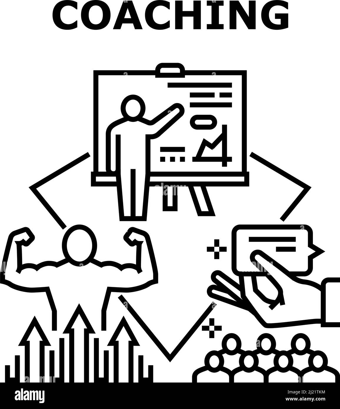 Coaching Consulting Vector Concept Illustration Stock Vector Image ...