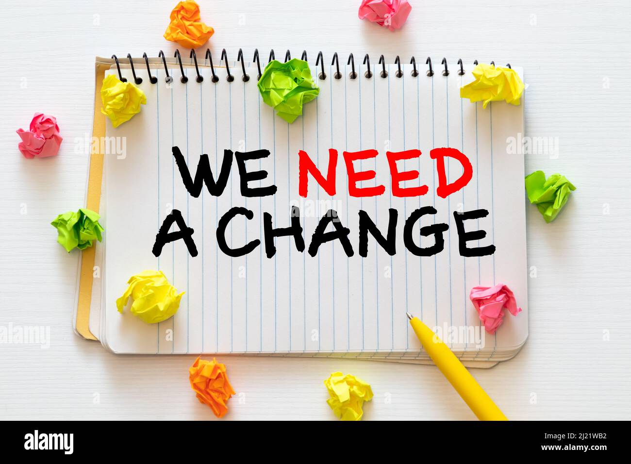 we need a change banner, thoughtful about confusing idea Stock Photo ...