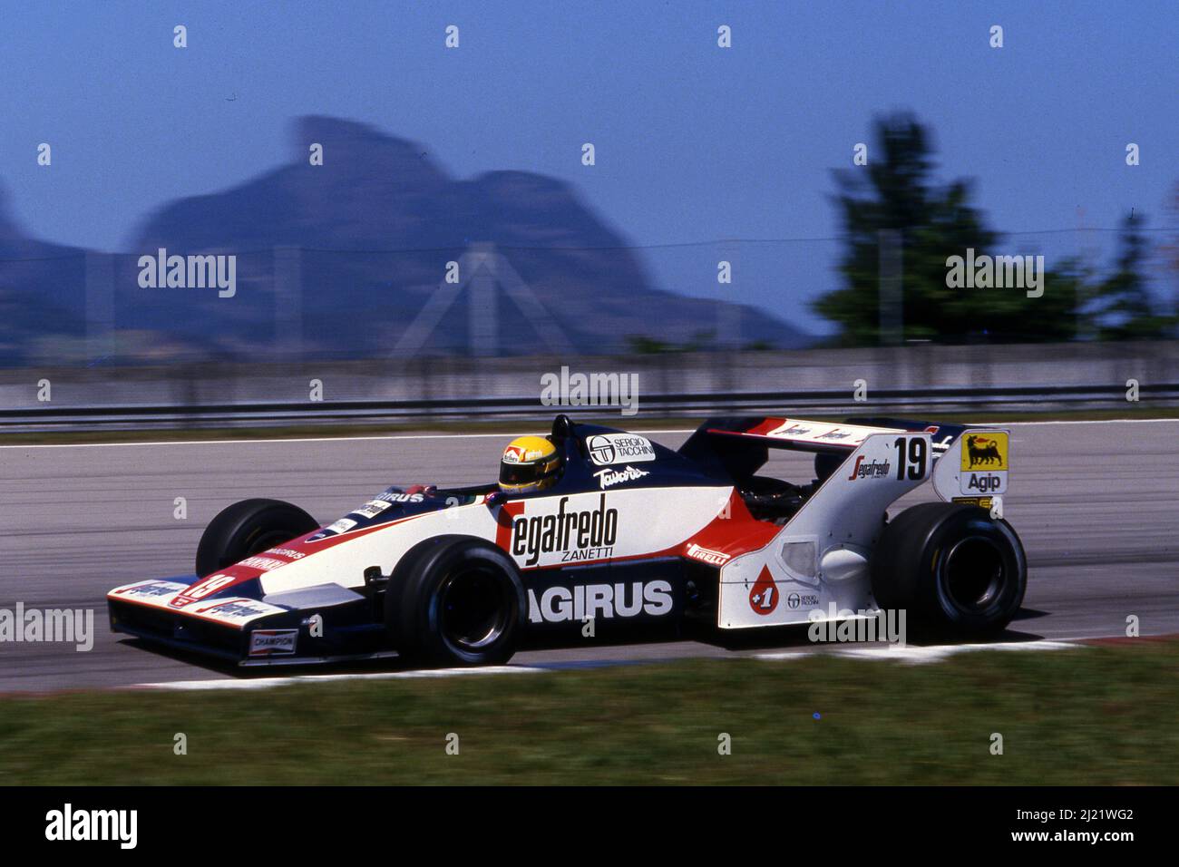 Ayrton Senna da Silva (BRA) Toleman TG 183B Hart Stock Photo - Alamy