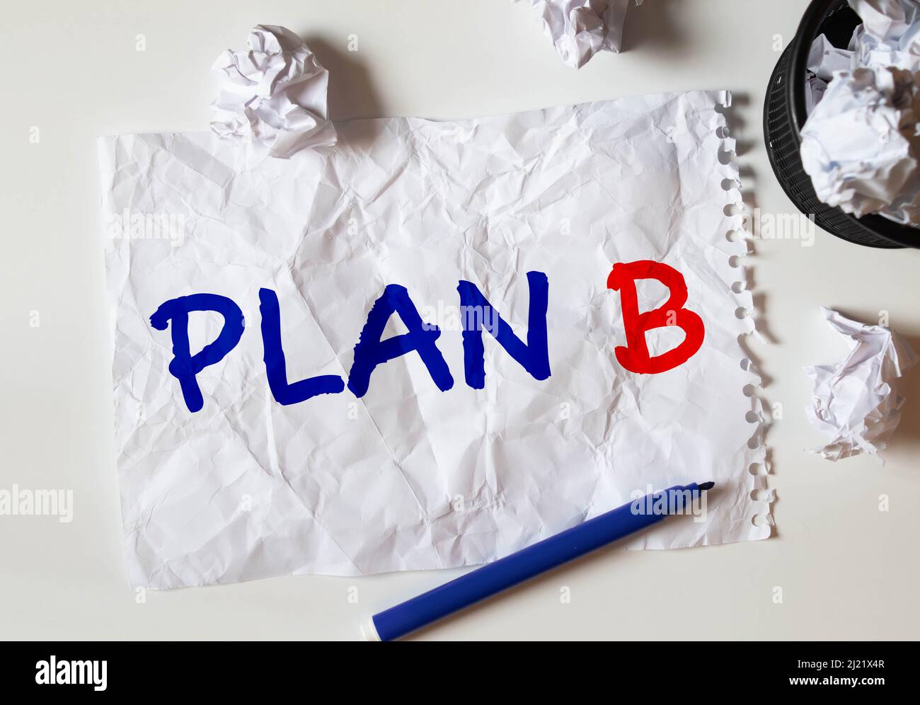 Plan B word on grey background, business concept Stock Photo - Alamy