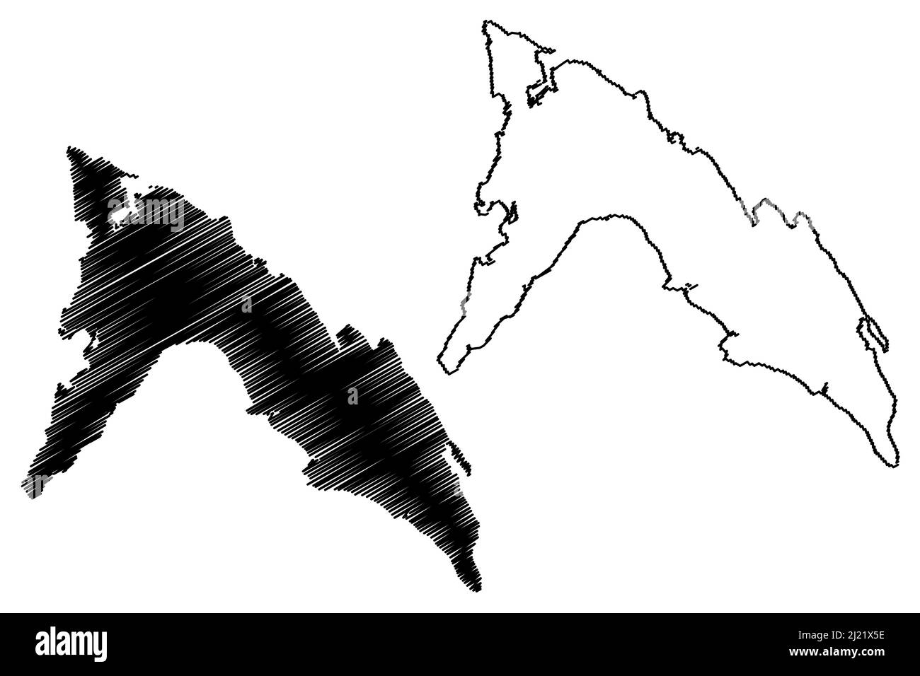 Masbate island (Southeast Asia, Republic of the Philippines) map vector ...