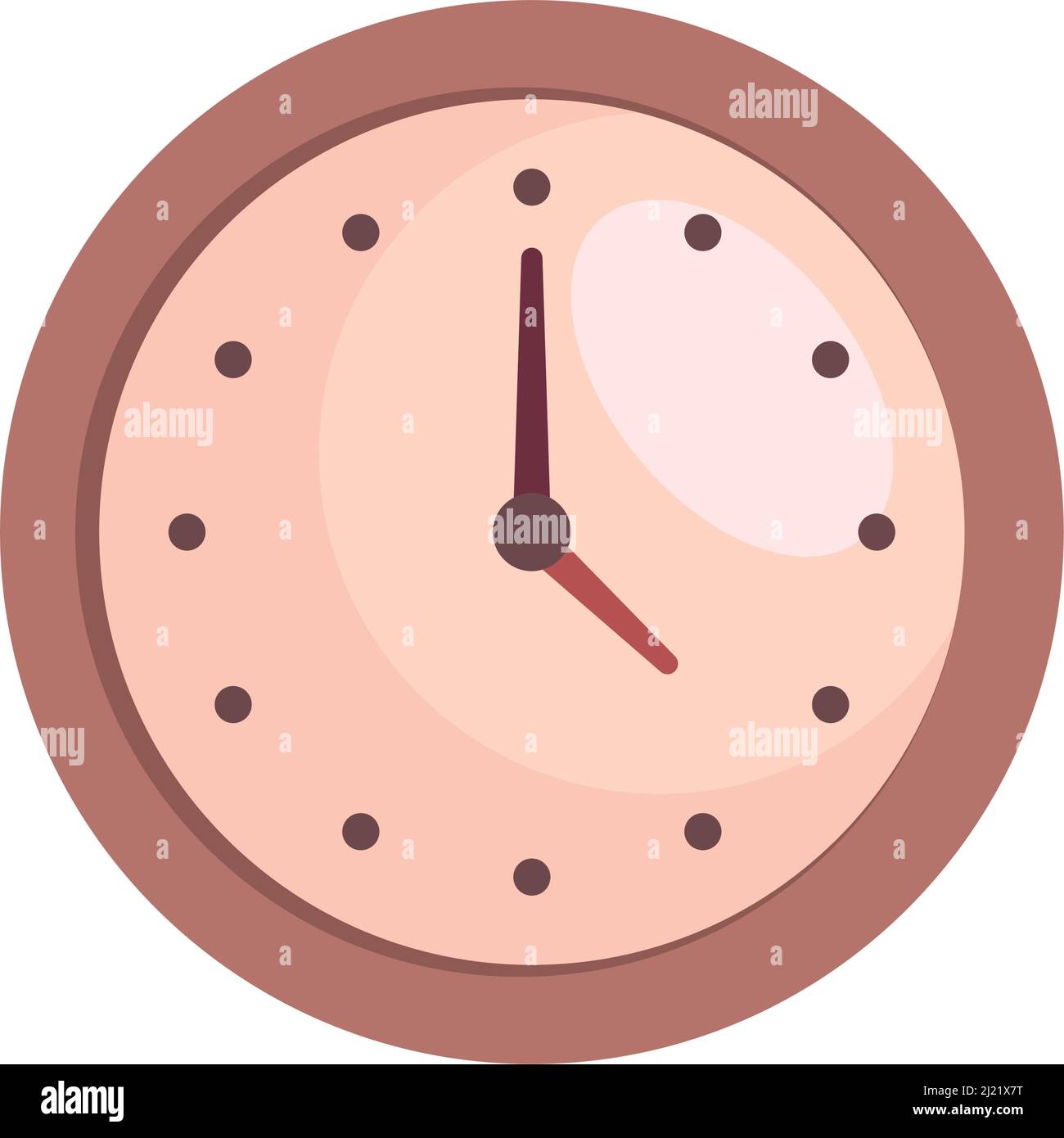 brown time clock wall Stock Vector Image & Art - Alamy