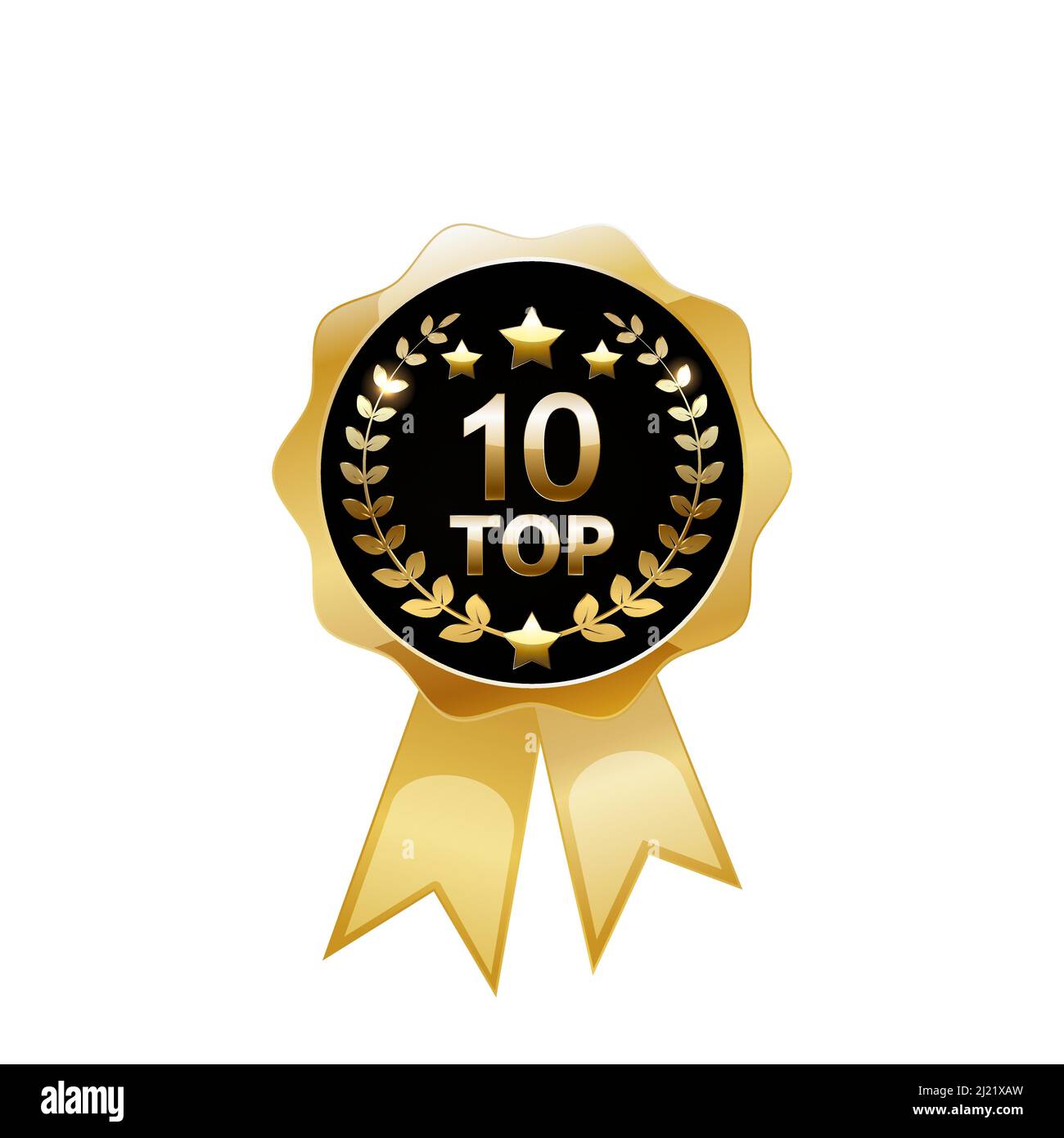 Top 10 golden label, vector illustration Stock Vector Image & Art - Alamy