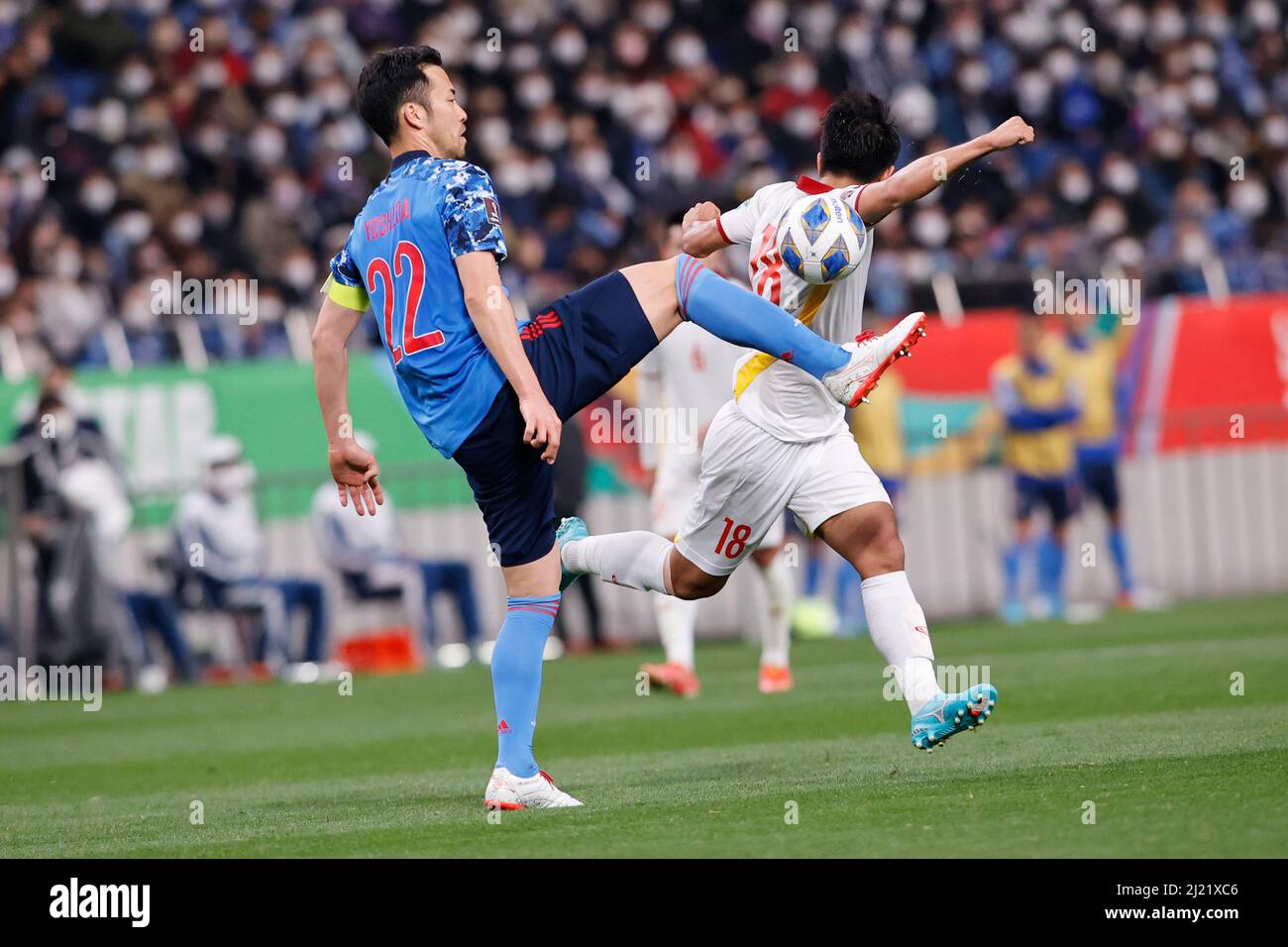 Saitama, Japan. 29th Mar, 2022. Captain MAYA YOSHIDA (22) of Japan and ...